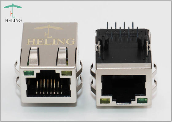 8P8C Right Angle Single Port RJ45 Connector PCB Mount Ultra Low Profile ...