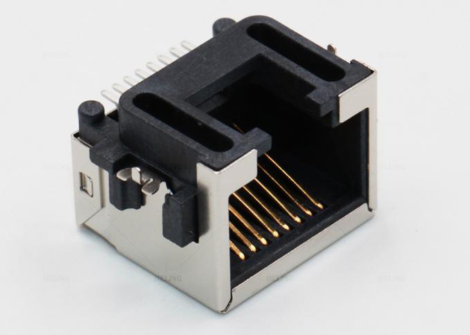 8P8C Single Port Low Profile SMT RJ45 Jack -40 ℃ To 85 ℃ Operating Temperature