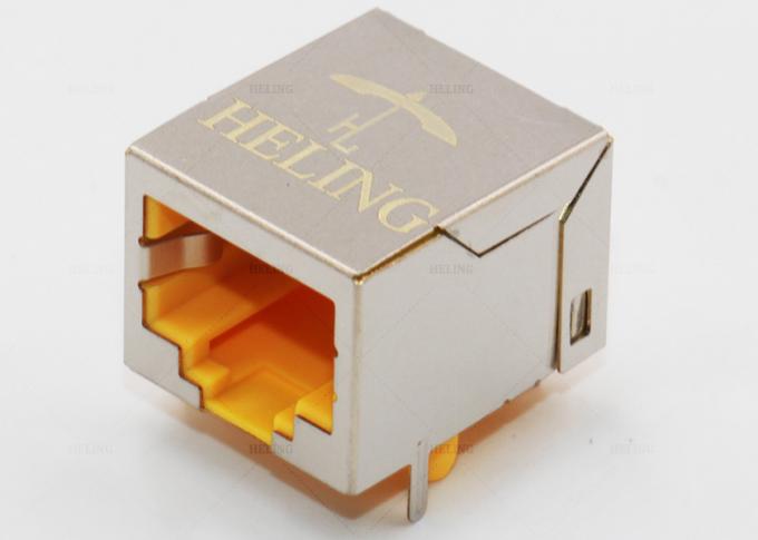 Side Entry Right Angle RJ45 Connector , Network RJ45 90 Degree Adapter