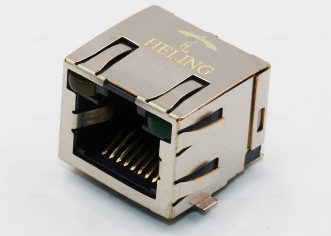 One Port 8P8C SMT RJ45 Connector , Shielded PCB Surface Mount Ethernet Jack