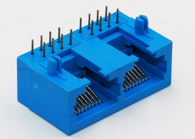 Ganged 1 X 2 Ports Through Hole Network RJ45 Multiport Connector RJ45 ...