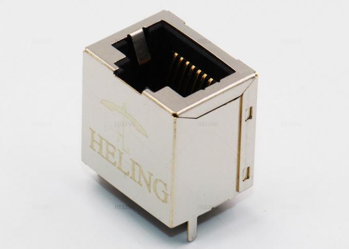 8P8C Vertical 180 Degree RJ45 Modular Jack Connector For Network Switches