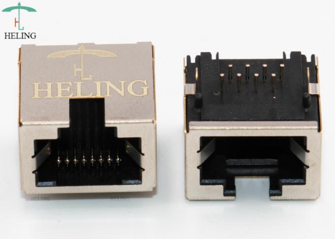 Right Angle Female Ethernet Connector RJ45 Plug For Networking Modem