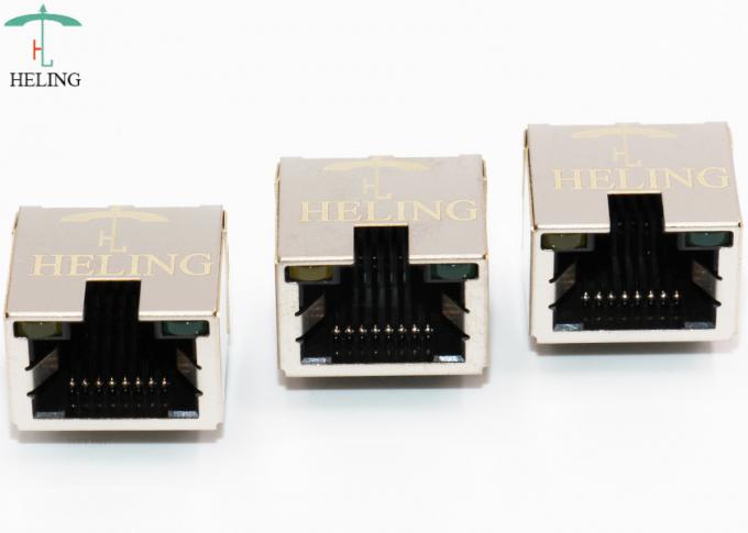 Shielded RJ45 Plug Connector Female Modular Jacks With LED For VOIP ...