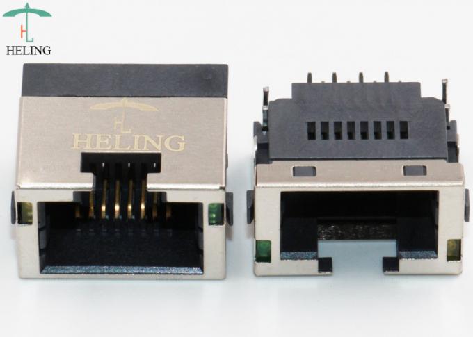 8 Pin Right Angle Female RJ45 Crimp Connector For Ethernet Router